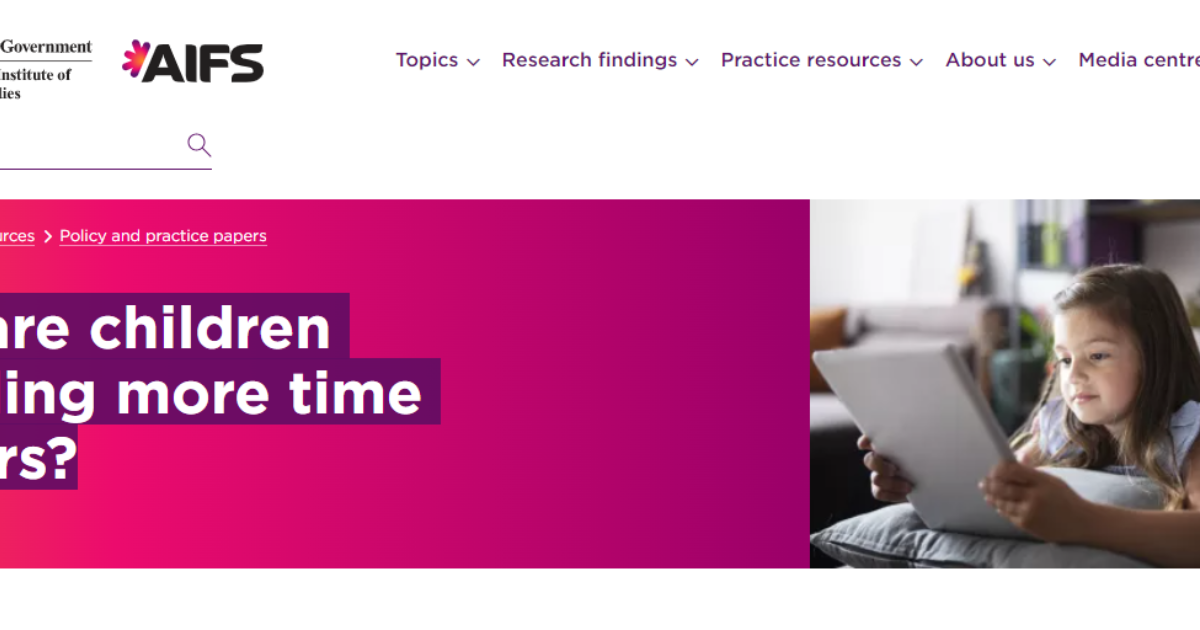 Why are children spending more time indoors?﻿ - Valuing Children Initiative