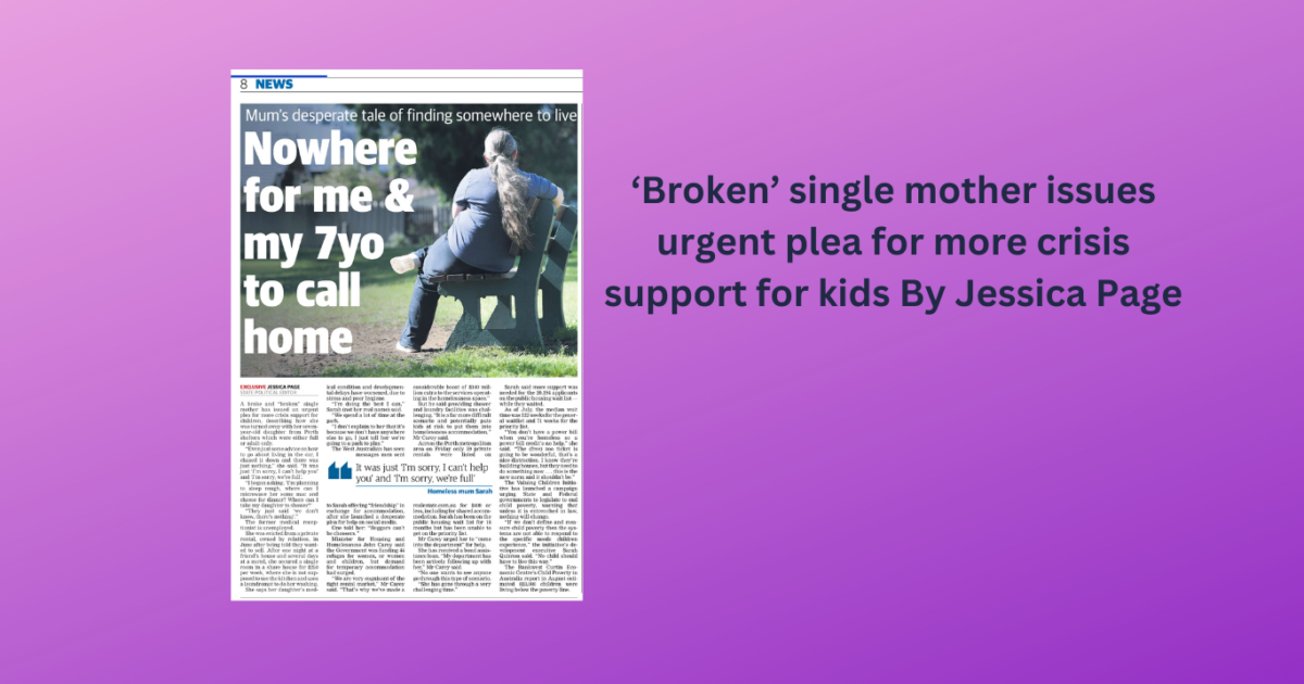 ‘Broken’ single mother issues urgent plea for more crisis support for ...